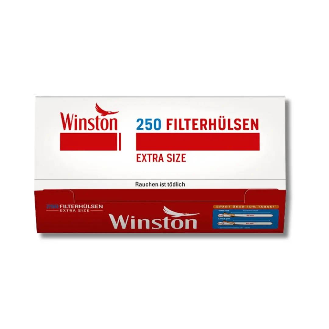 Winston Red Filterhülsen Extra Size (250 Stück) - Bei Tabakhero online ...